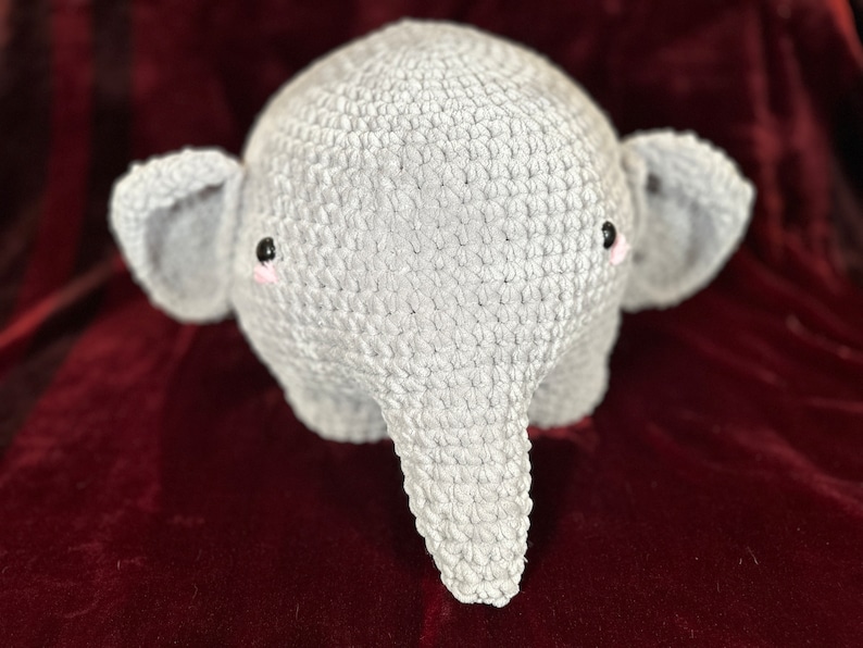 Crochet Jumbo Elephant ~ Handmade Soft Amigurumi ~ Soft Elephant Plushy ...
