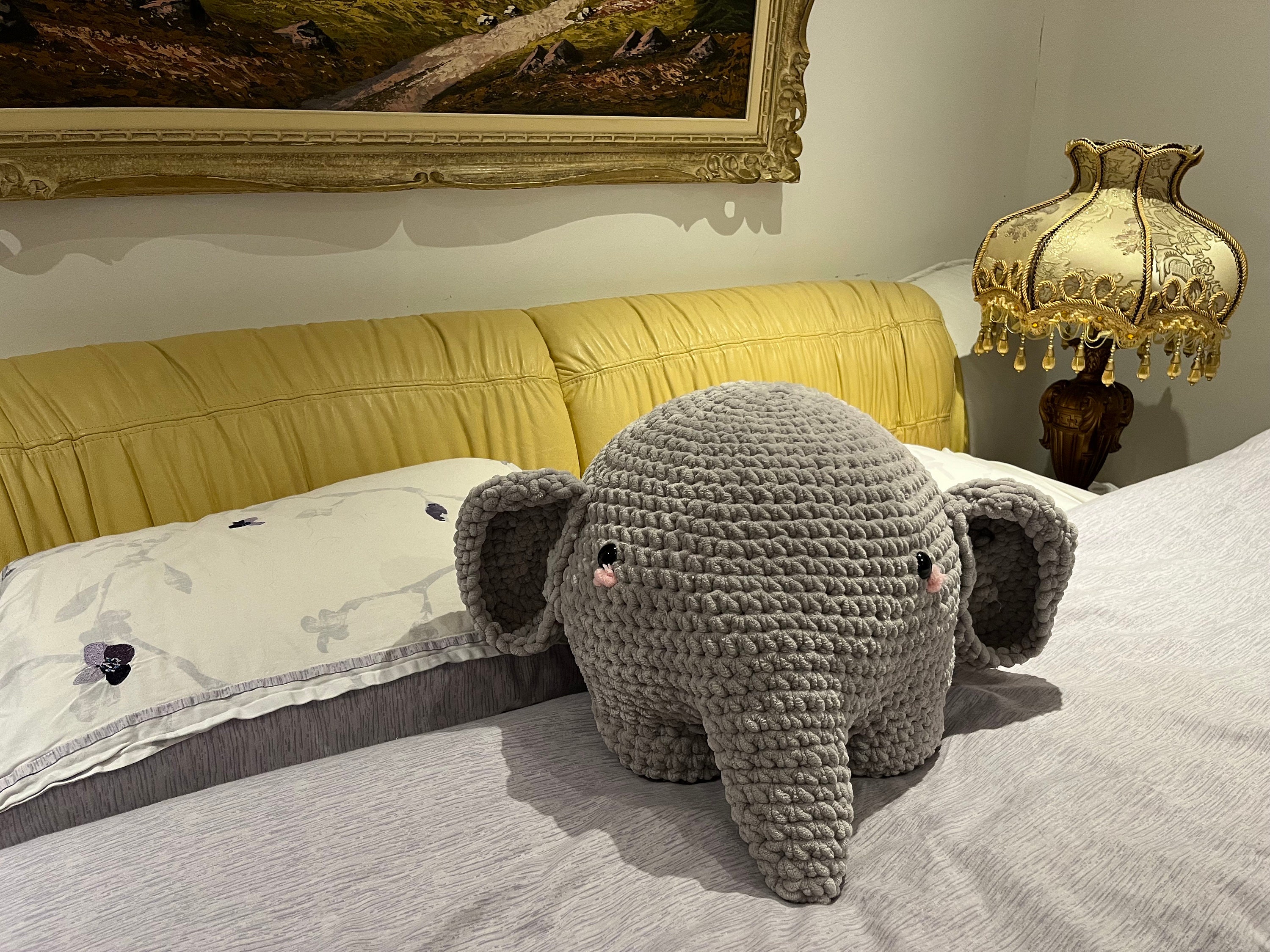 Crochet Jumbo Elephant ~ Handmade Soft Amigurumi ~ Soft Elephant Plushy ...