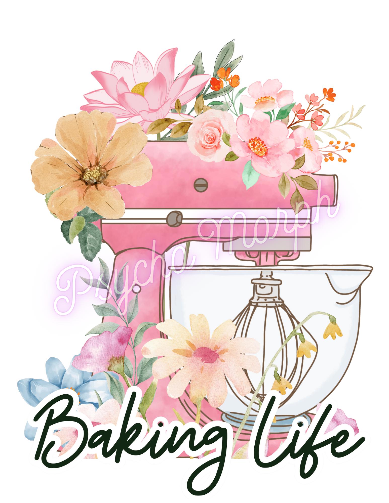 Baking Life Digital Design, Baking PNG, Baking Mixer Design, Ladies ...