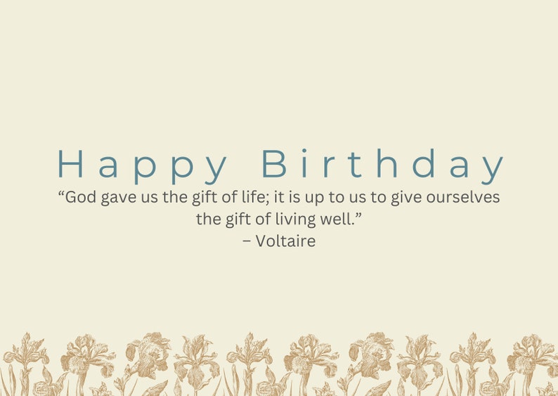 Birthday Celebration Note Card Simple Birthday Card With Quotes Inside ...