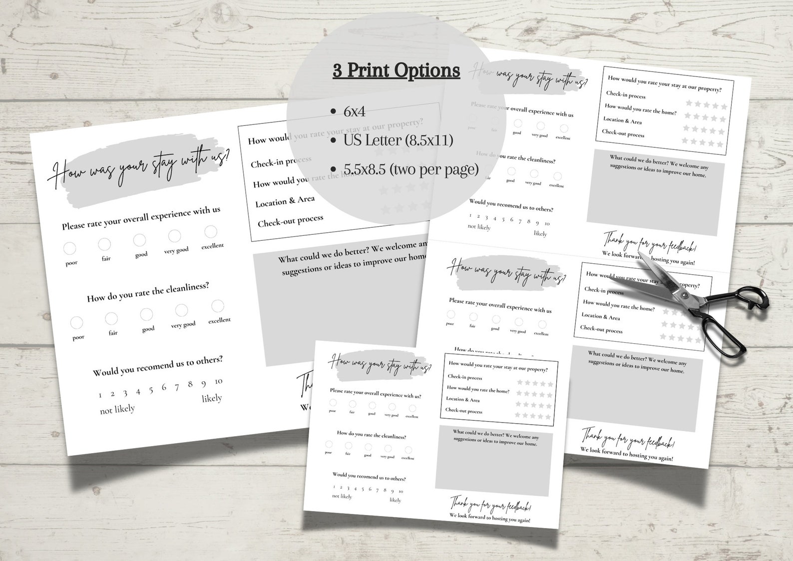 Airbnb Guest Feedback Form | Feedback Comment Card | 6x4 | Airbnb| VRBO ...