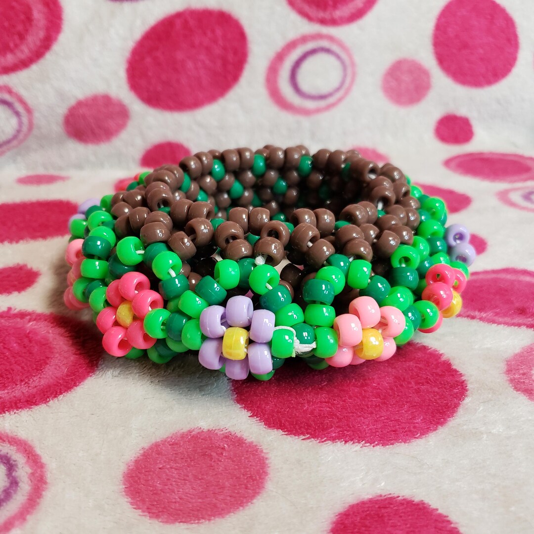 3D X-base Flower Kandi Cuff - Etsy