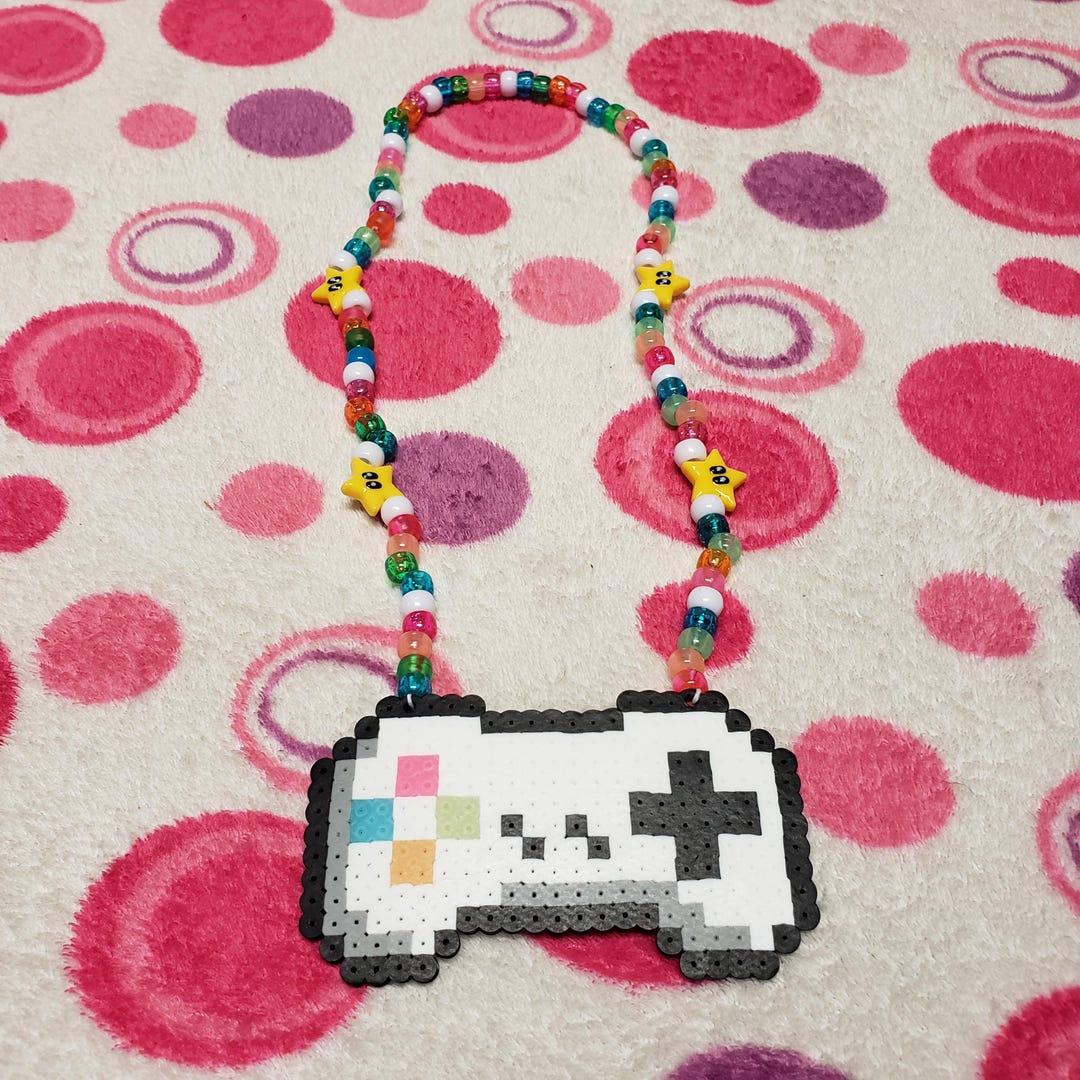 Gaming Controller Perler Bead Kandi Necklace - Etsy