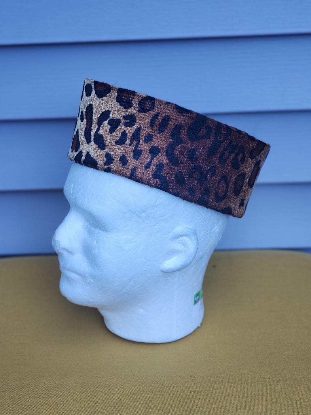 Handmade Leopard Mobutu Hat: Traditional African Chief Cap - Etsy