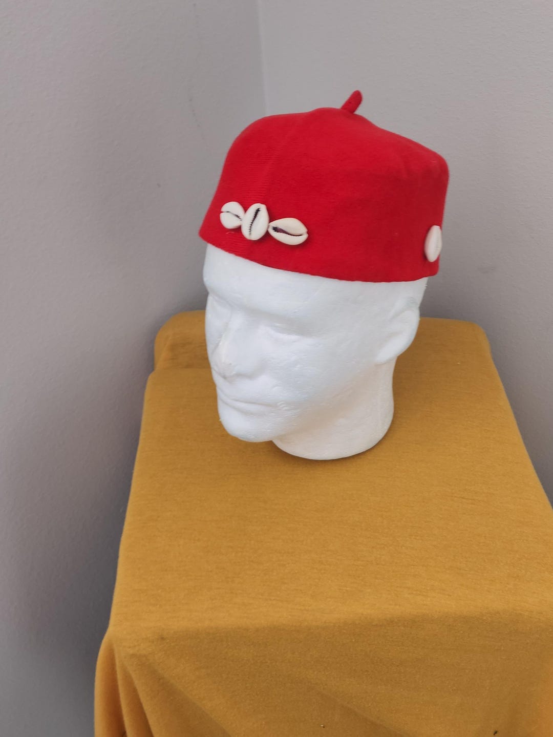 Handmade Velvet Cowrie Hat - African Igbo Ozo Cap - Etsy