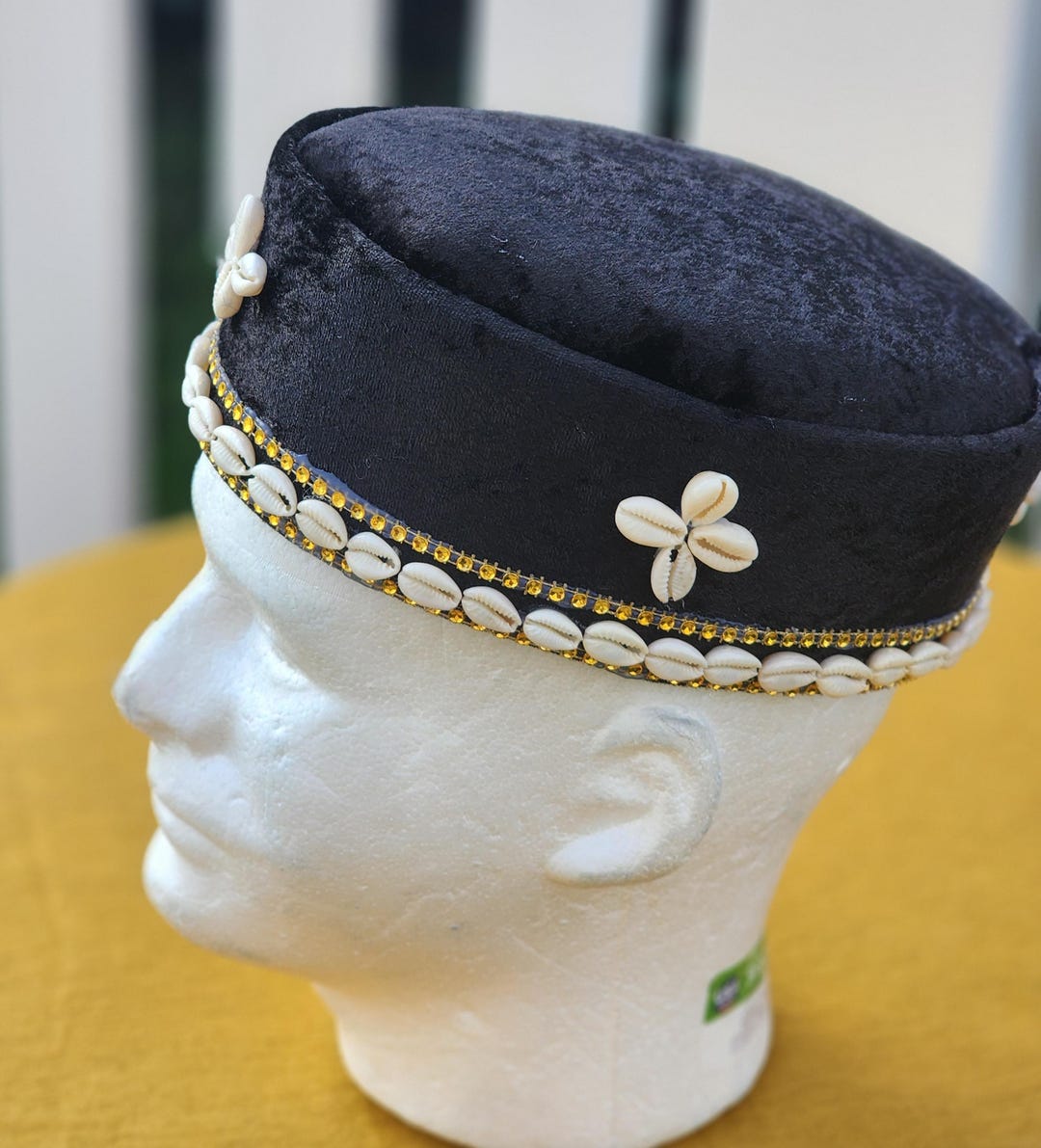 Handmade Velvet Cowrie Hat: Traditional African Chief's Cap /igbo Ichie ...