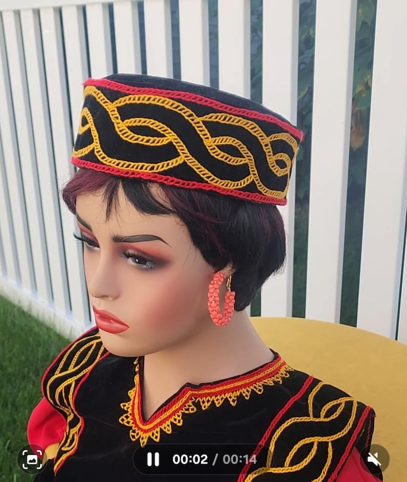 Traditional Toghu Bamenda Hat / Ichie Ozo Igbo Nigeria Cap/hand ...