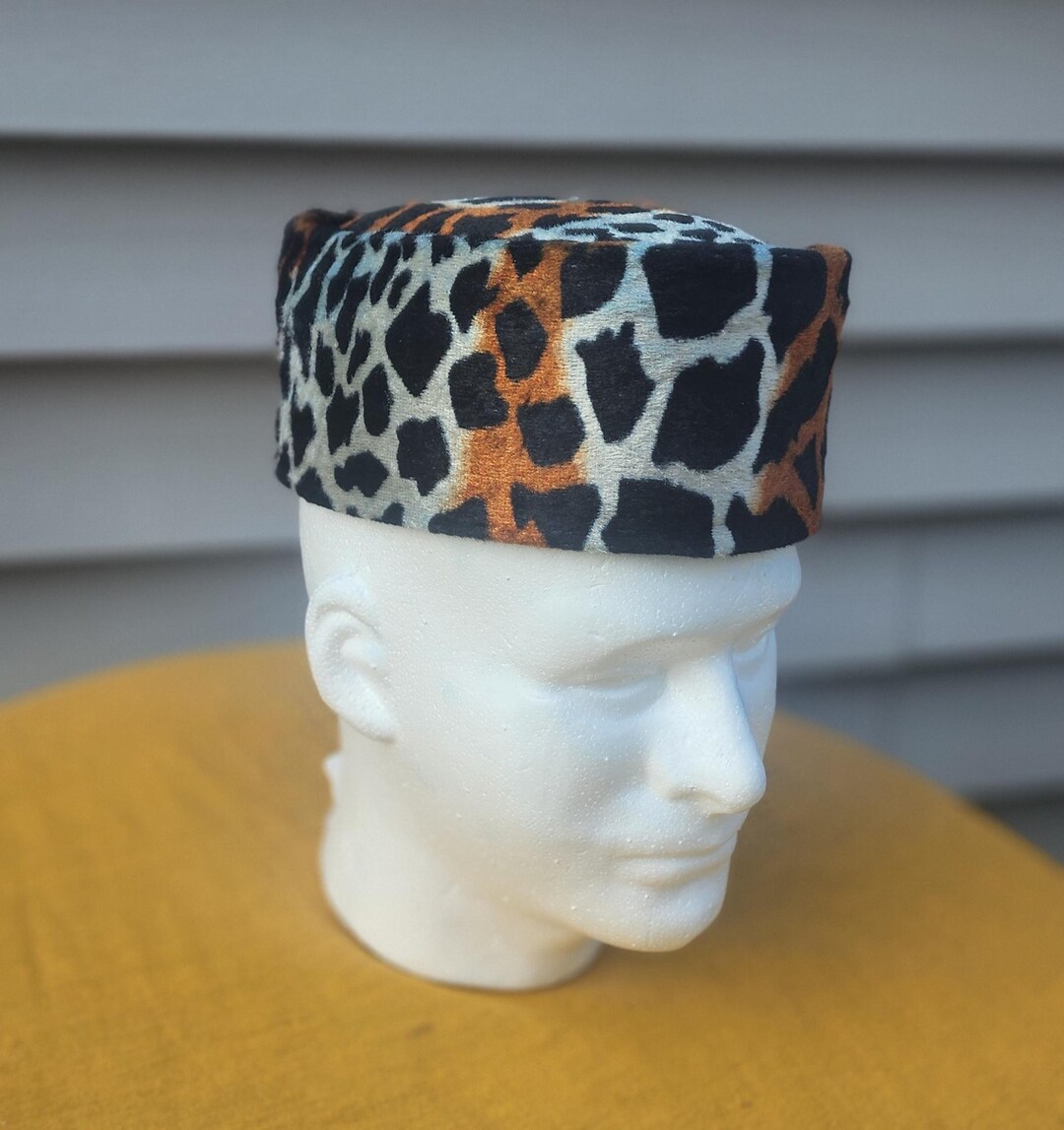 Handmade Velvet Mobutu Hat: / Ichie Ozo Nigeria Hat/ Toghu Bamenda Cap ...