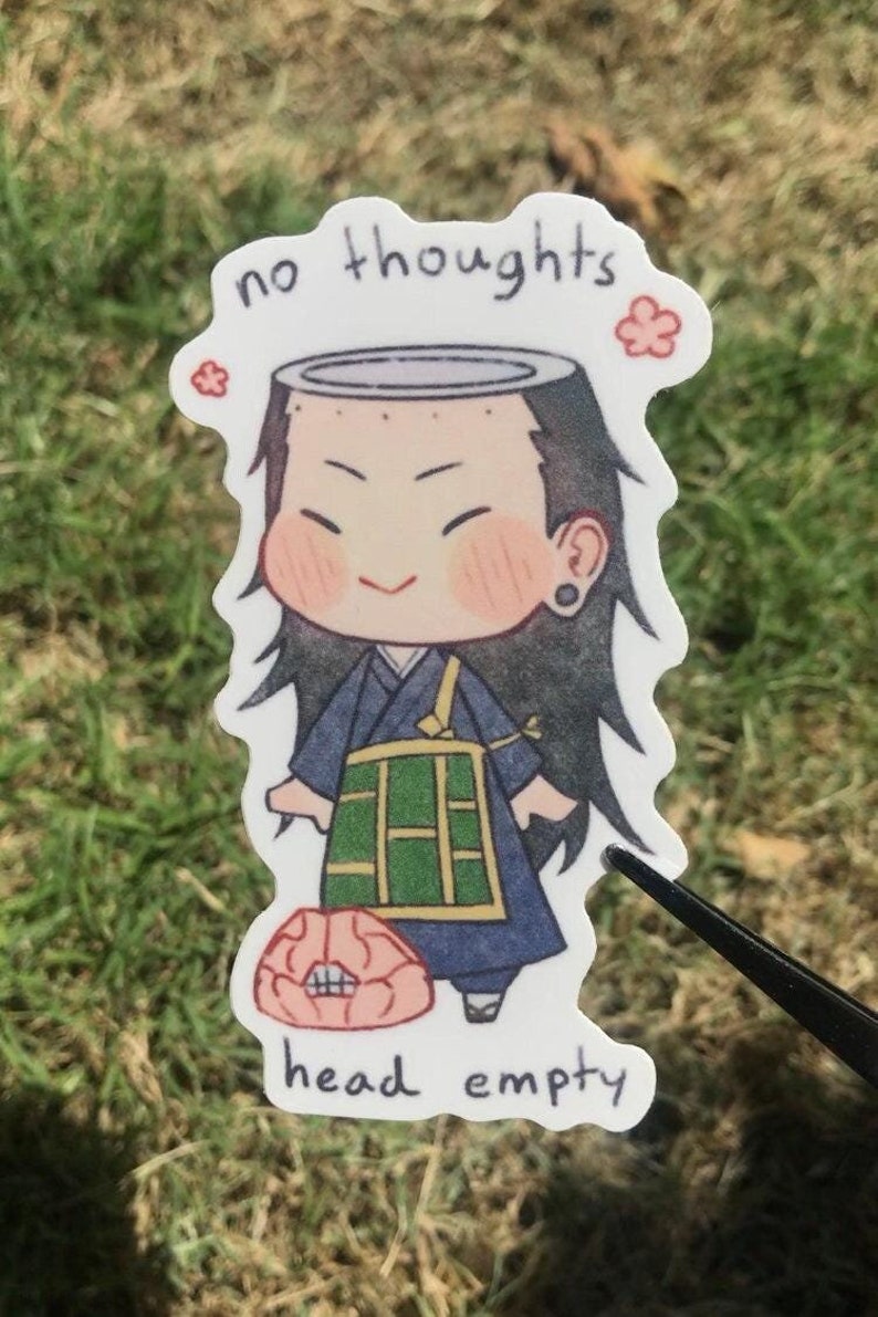 Jujutsu Kaisen JJK Kenjaku Brainless Funny Anime Vinyl Sticker - Etsy