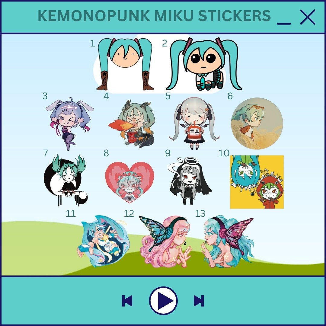 Miku Stickers - Etsy