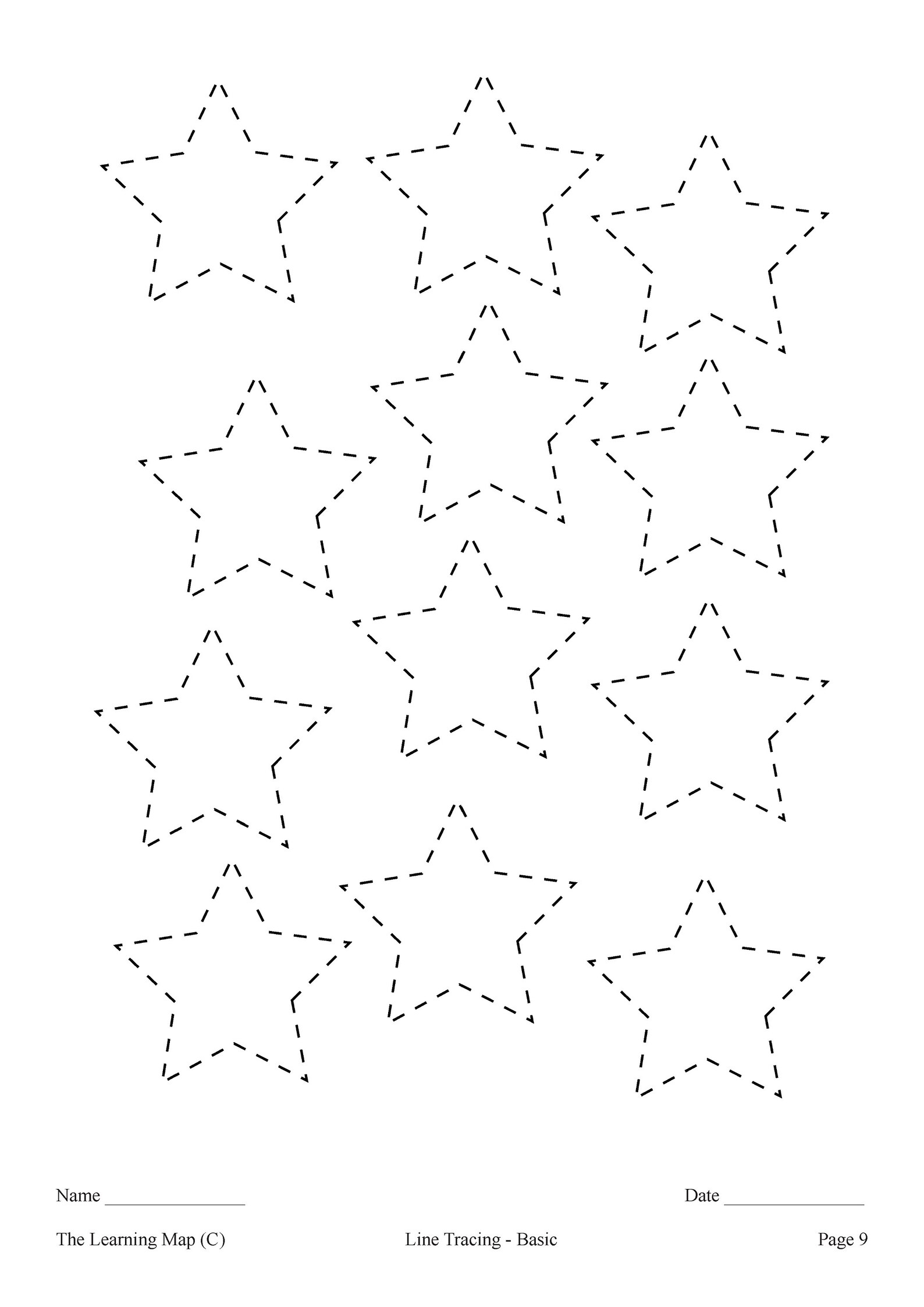 Preschool Line Tracing Worksheets Lines Trace Printable Summer Activity ...