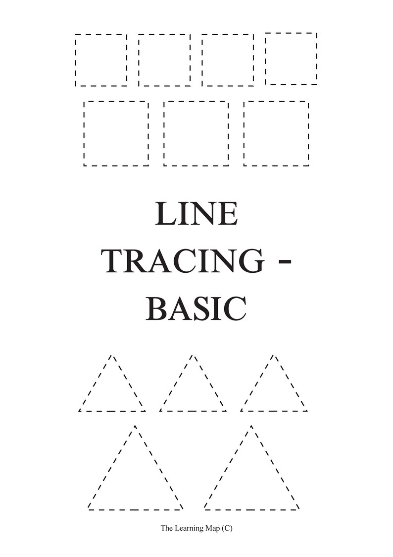 Preschool Line Tracing Worksheets Lines Trace Printable Summer Activity ...