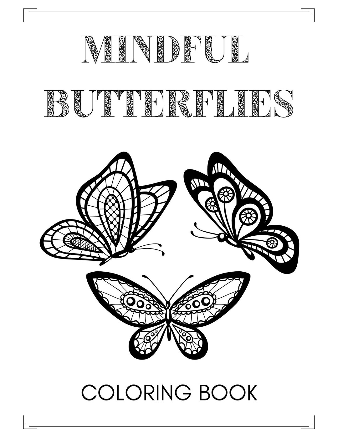 Mindfulness Butterflies Coloring Book-printable - Etsy