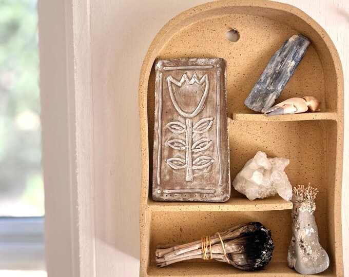 Sandy - Wall Hanging, Ofrenda, Altar Space, Crystal Display, Rock ...