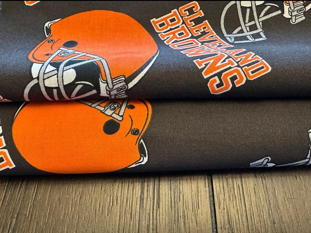 Cleveland Browns Cotton NFL Vintage Fabric - Etsy