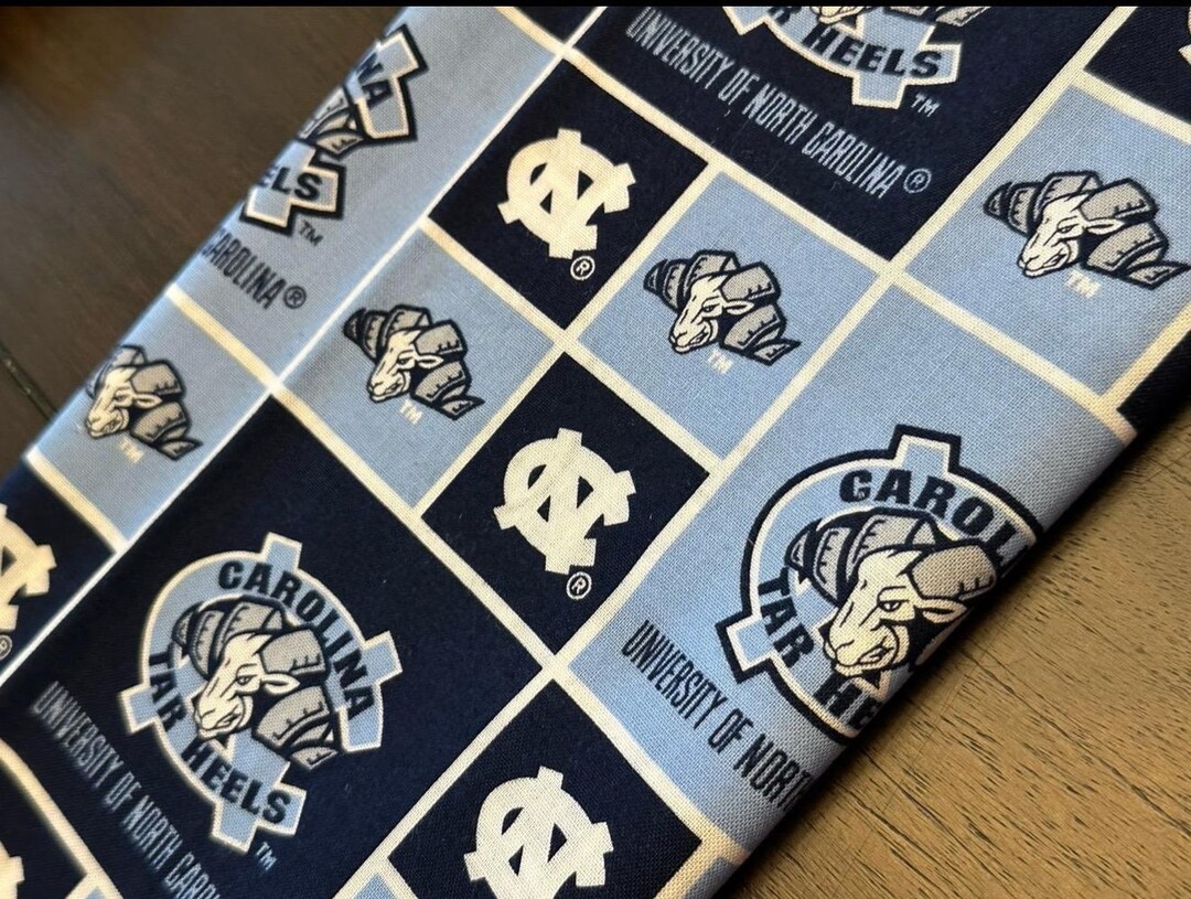 University of North Carolina Tar Heels Fabric Cotton - Etsy