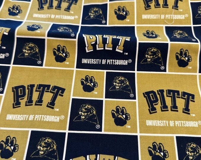 University of Pittsburgh Cotton Fabric - Etsy