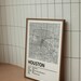 Houston Map Print - Modern Contemporary Poster in Multiple Sizes. City ...