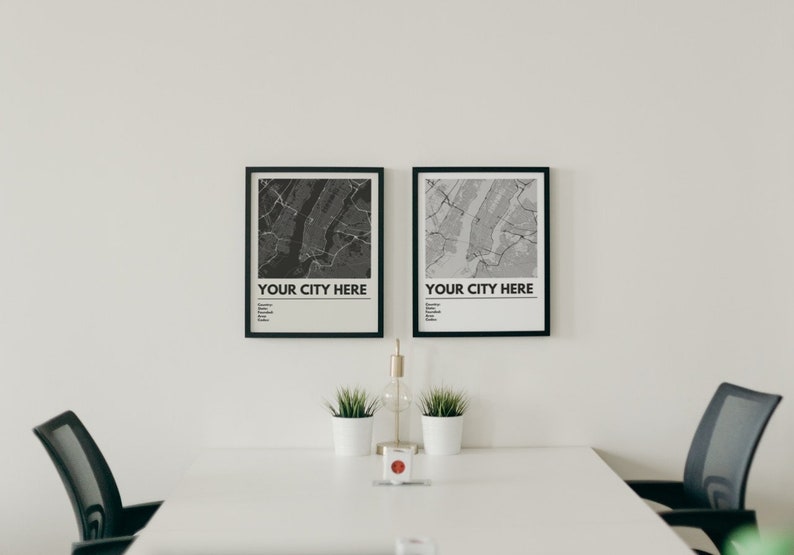 Houston Map Print - Modern Contemporary Poster in Multiple Sizes. City ...