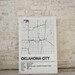 Oklahoma City Map Print - Modern Contemporary Poster in Multiple Sizes ...