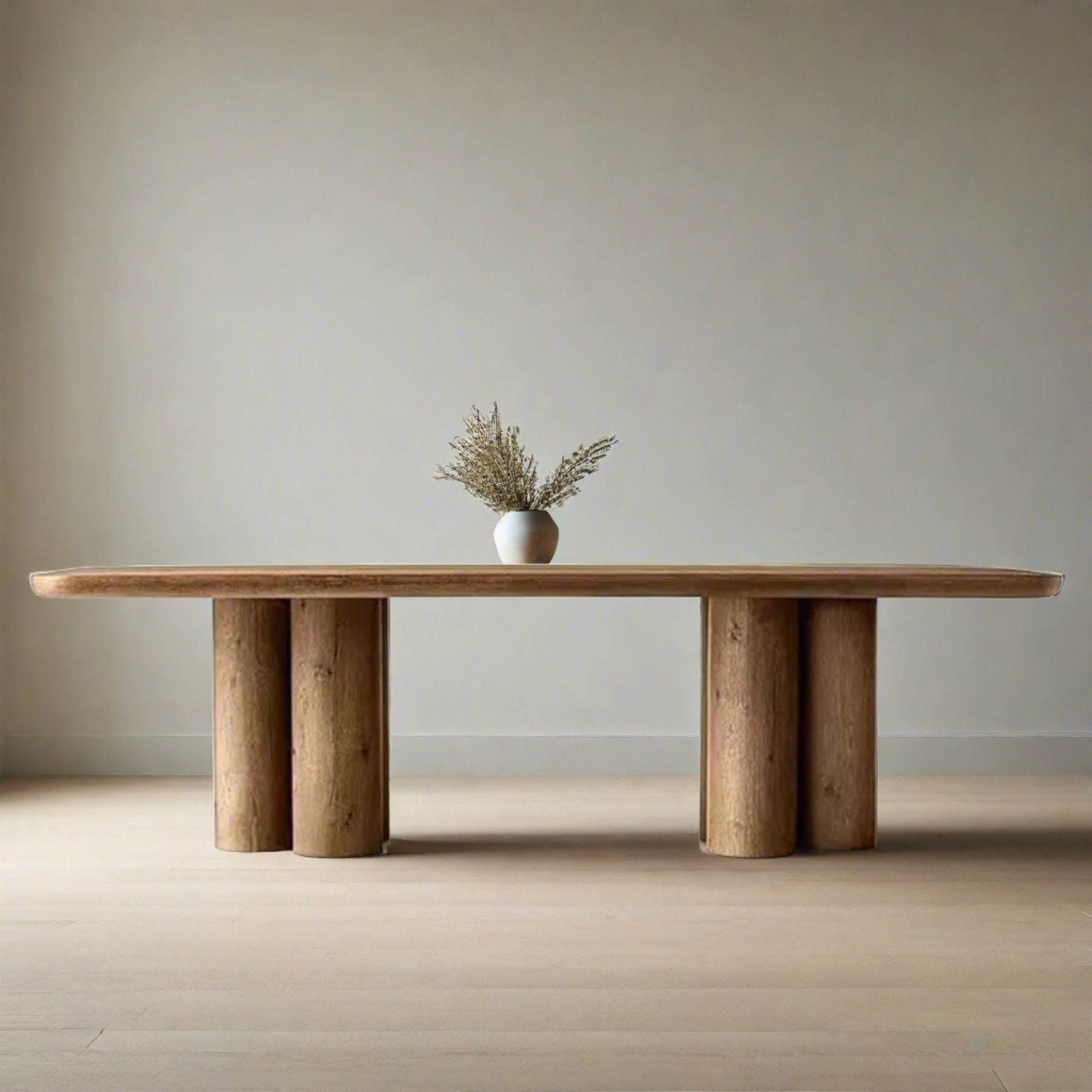 Monsanto Rounded Corner Rectangular Shape Wood Dining Table - Etsy