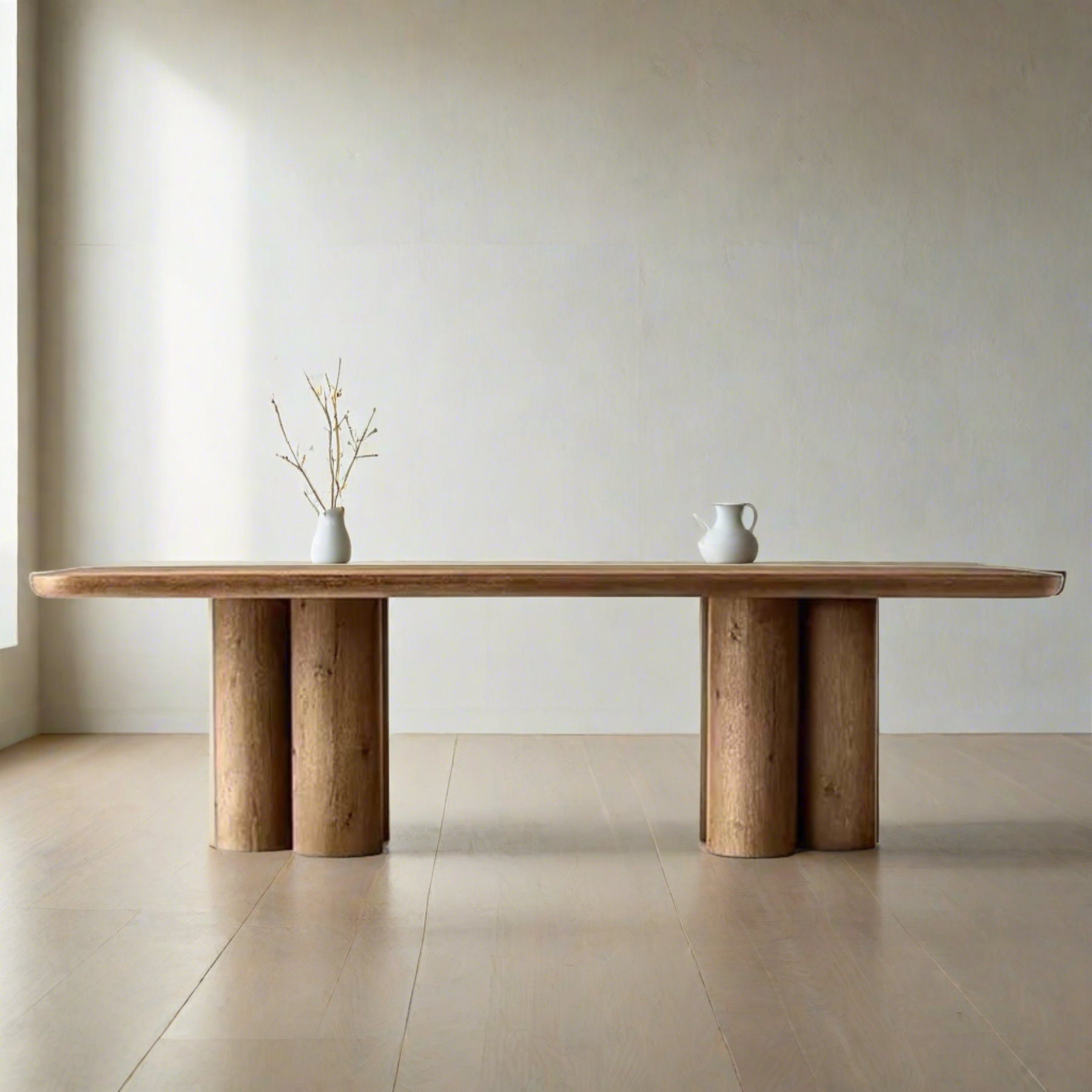 Monsanto Rounded Corner Rectangular Shape Wood Dining Table - Etsy