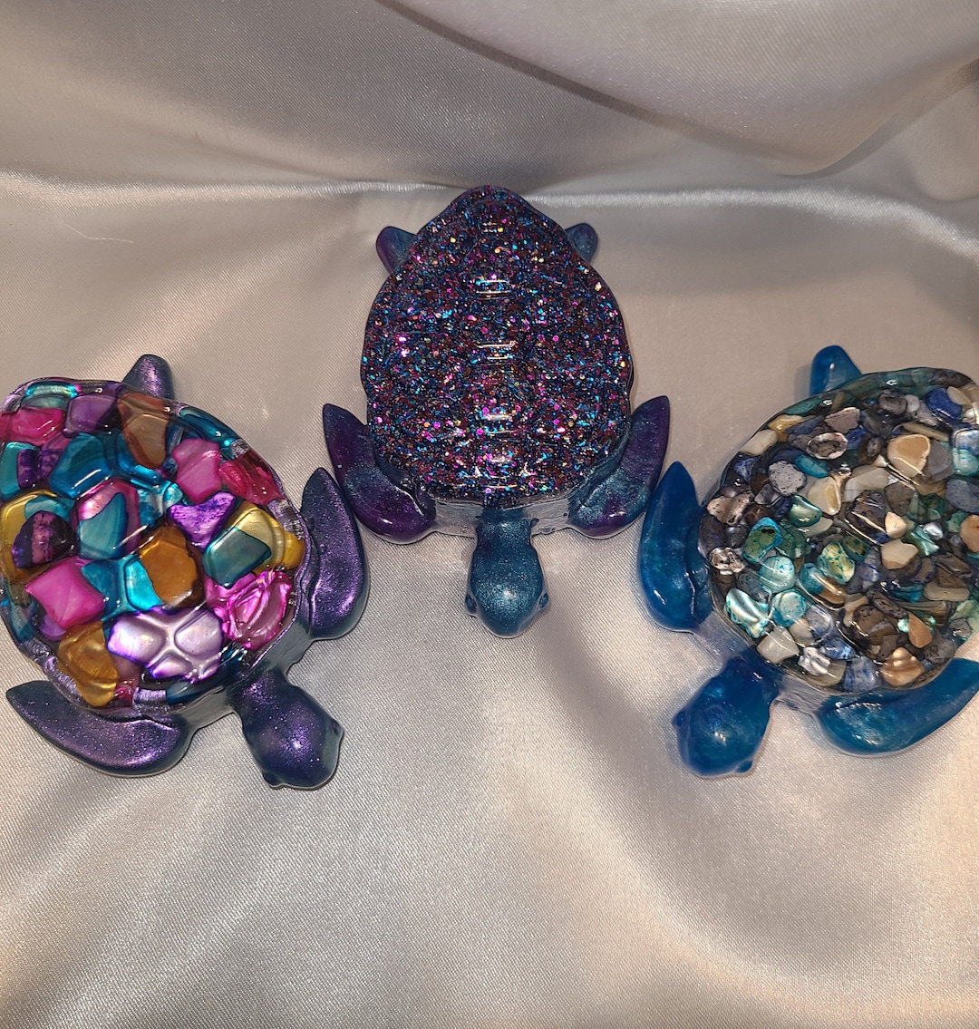 Turtle Trinket Boxes, Beach Seashell Turtle, Turtle Decor, Beach Decor ...