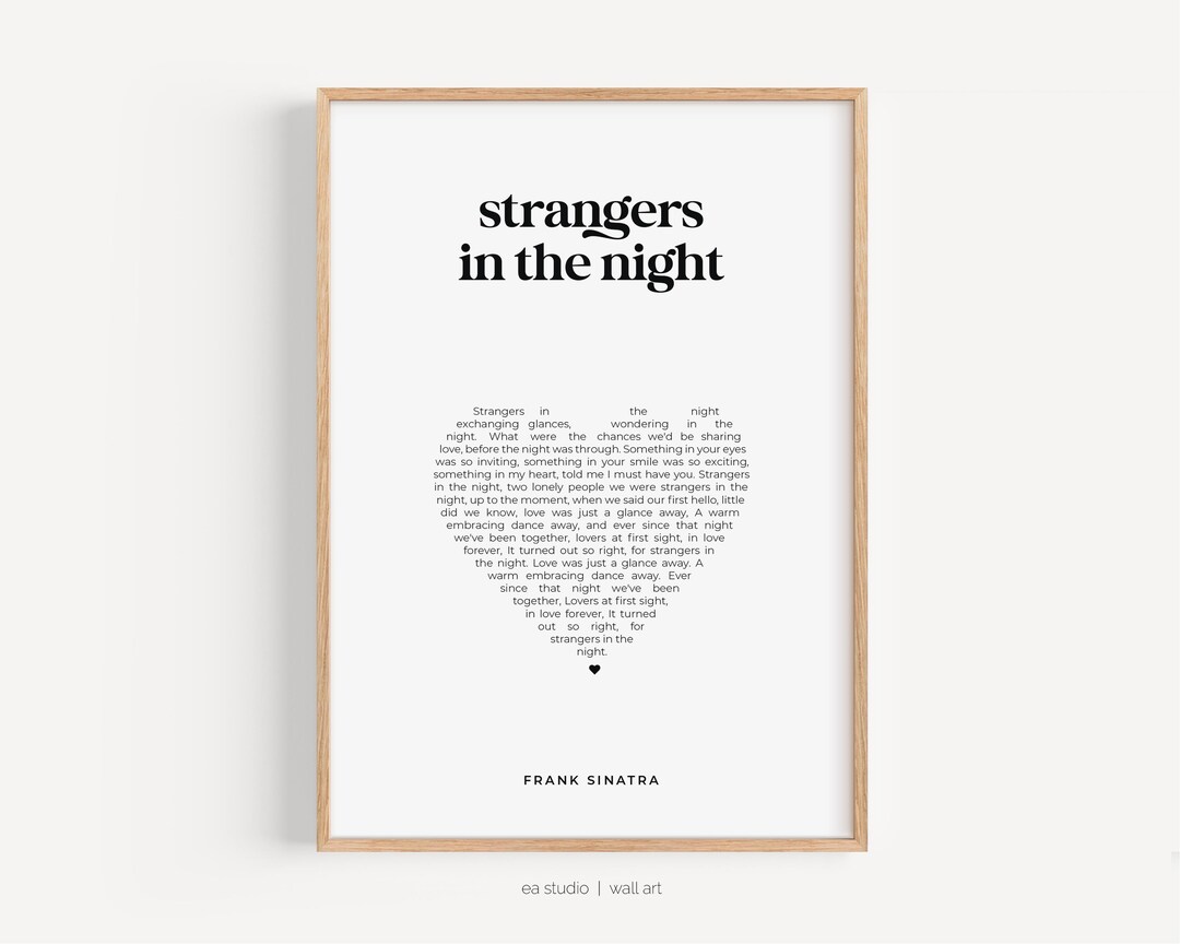 Custom Love Song Lyrics Print | Personalised Wall Art Anniversary Music ...