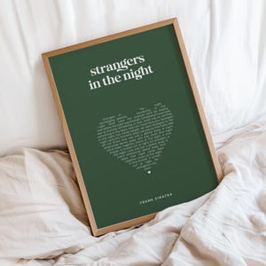Custom Love Song Lyrics Print | Personalised Wall Art Anniversary Music ...