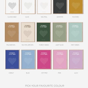Custom Love Song Lyrics Print | Personalised Wall Art Anniversary Music ...