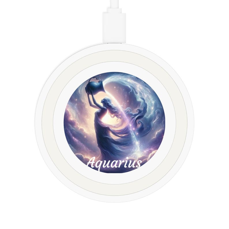 Aquarius Zodiac Sign Quake Wireless Charging Pad - Etsy
