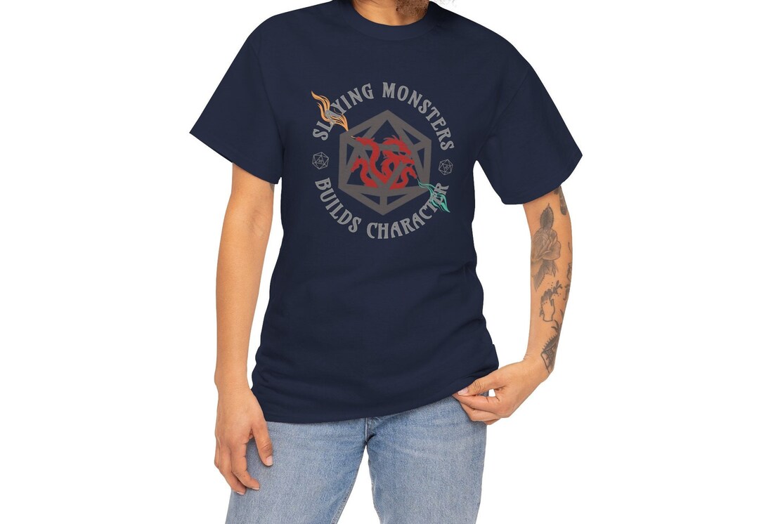 Slaying Monsters Builds Character- Funny Gift for D&D Players, Nerd ...