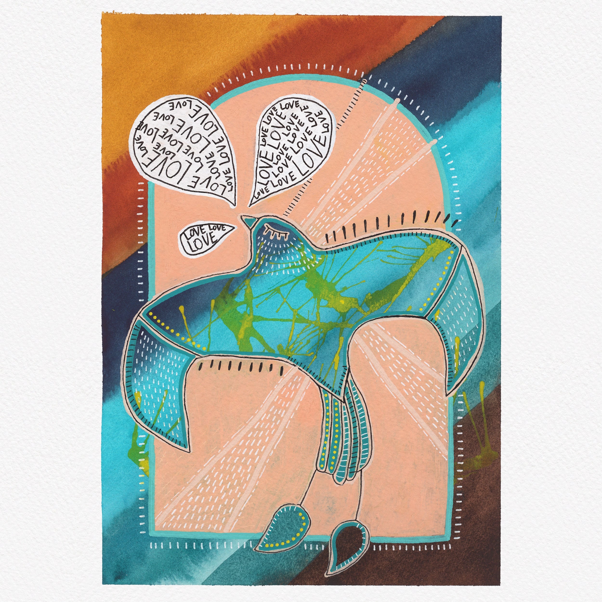 Neurodiversity Art Print: Love Bird Illustration, ADHD Autistic Gift - Etsy