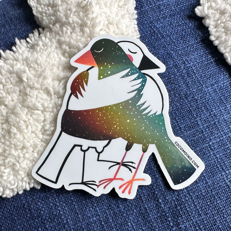 Neurodiversity Pride Sticker: Friendship Birds, Holographic Autism ADHD ...