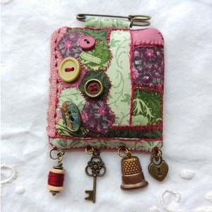 Hand Sewn Patchwork Statement Brooch - Etsy