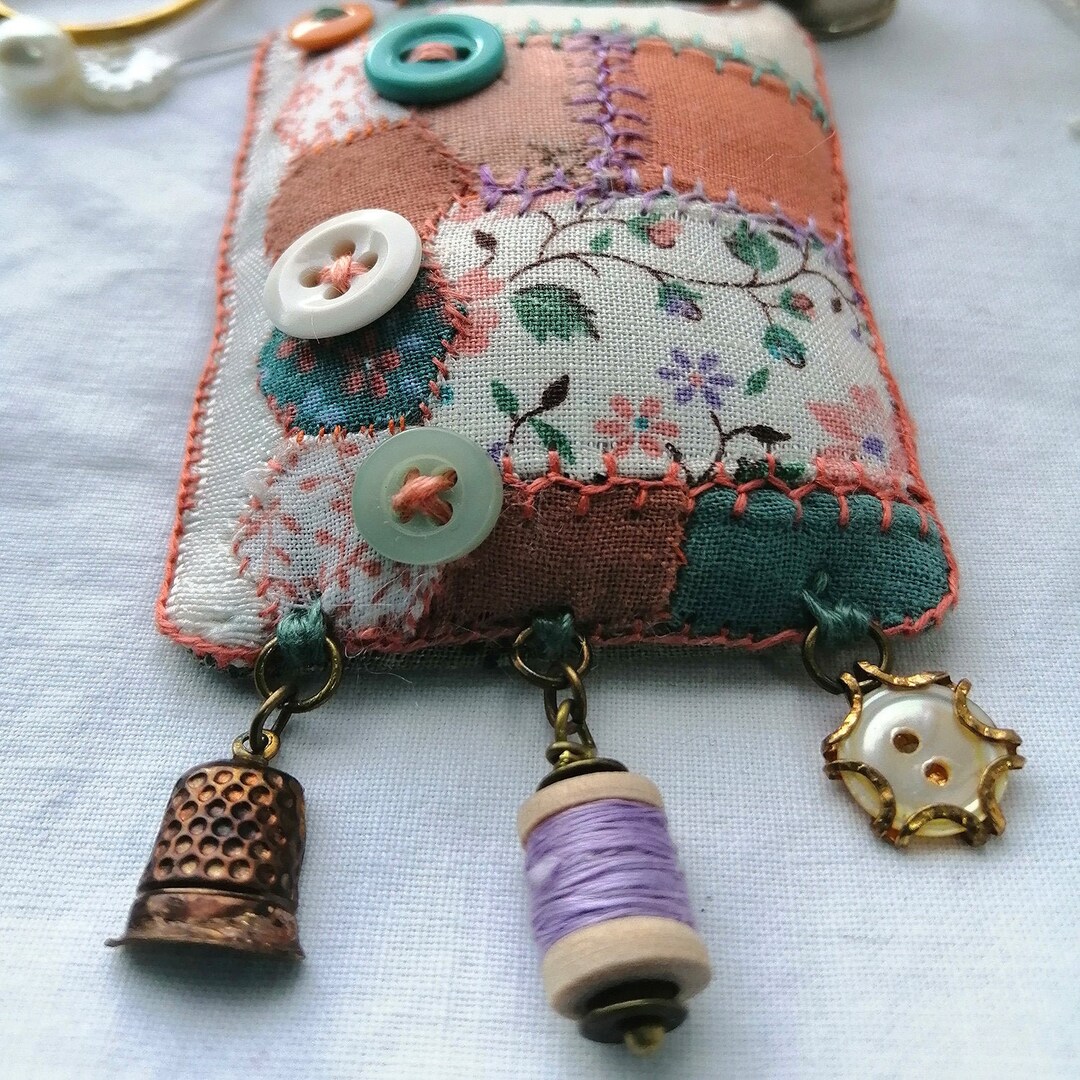 Hand Sewn Patchwork Statement Brooch - Etsy