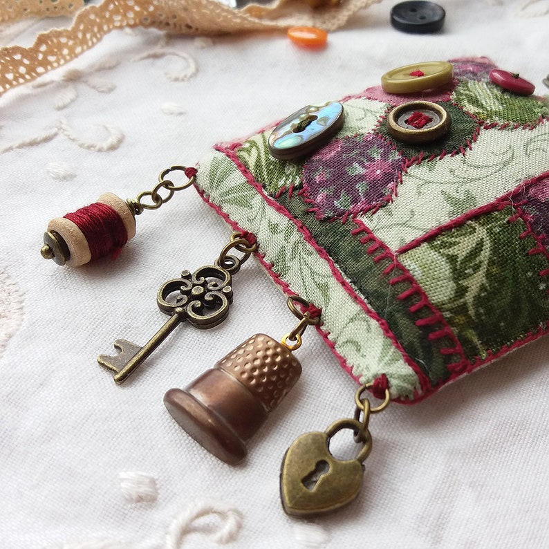 Hand Sewn Patchwork Statement Brooch | Etsy