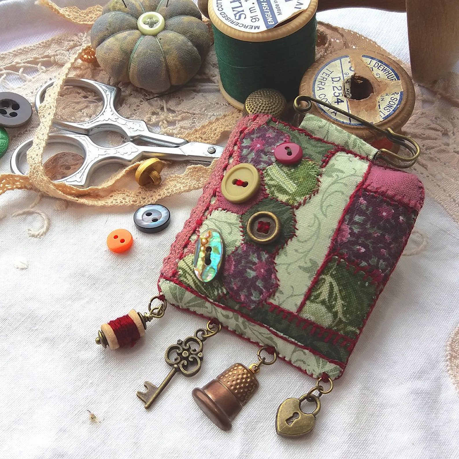 Hand Sewn Patchwork Statement Brooch | Etsy