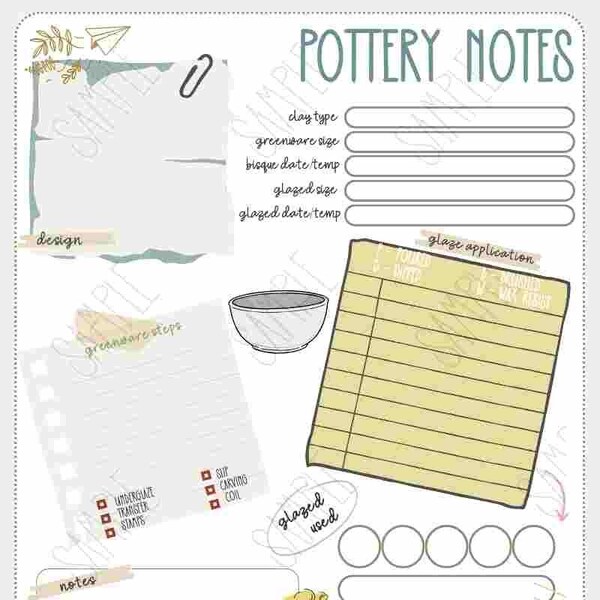 Pottery Notebook - Etsy