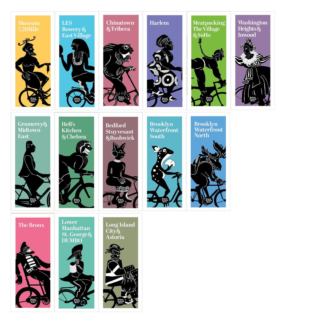 NYC Explorer Neighborhood Map Set - Walking and Biking Guide to Local ...