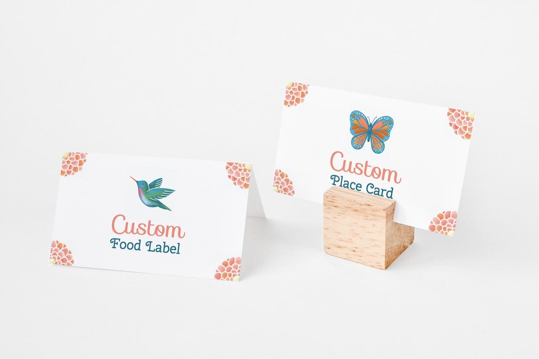 Life's a Garden Food Label/place Card Editable Template Digital ...