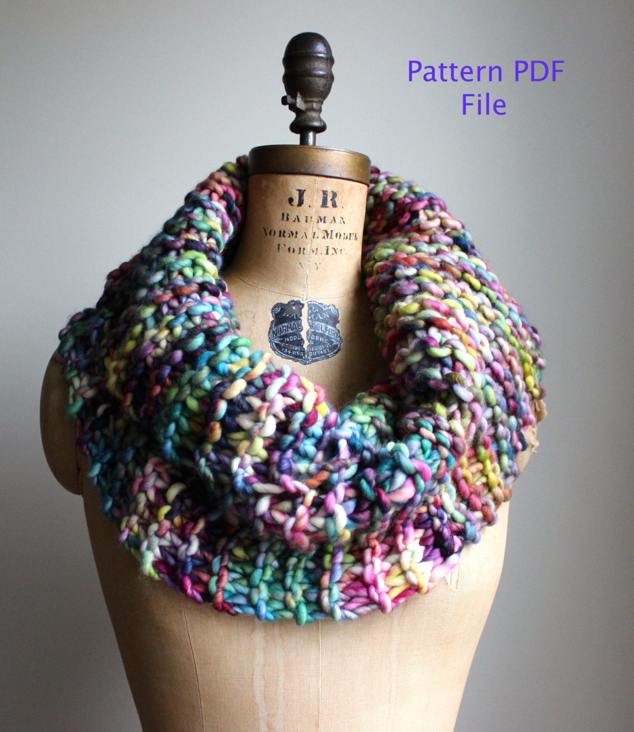 Instant Download Super Snuggly Chunky Knit Cowl PATTERN - Etsy