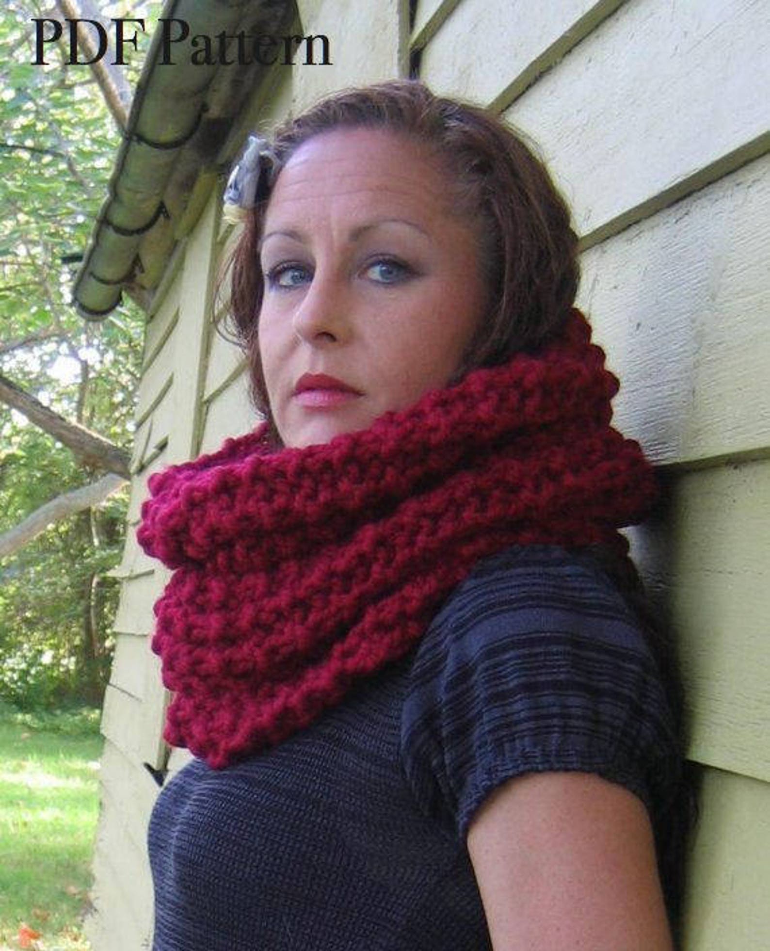 Instant Download PDF Pattern Incognito Chunky Knit Cowl - Etsy