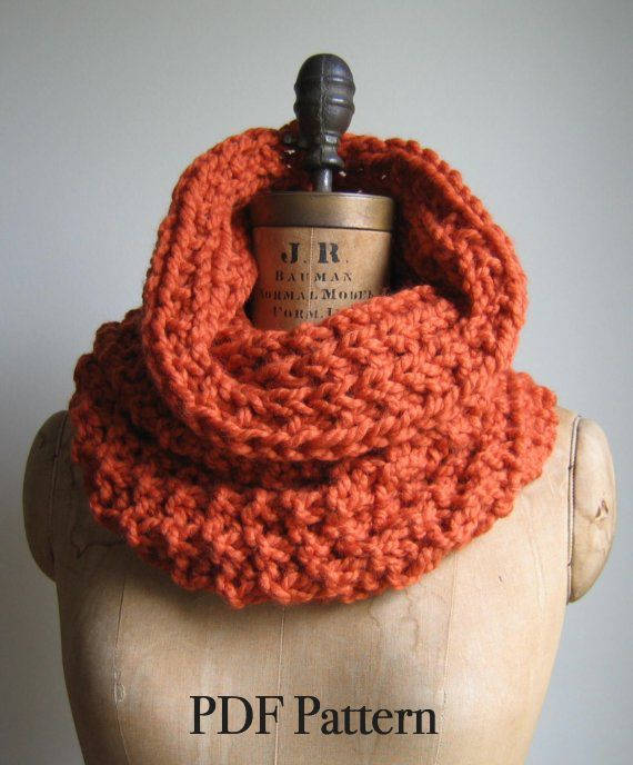 Instant Download PDF Pattern Incognito Chunky Knit Cowl - Etsy