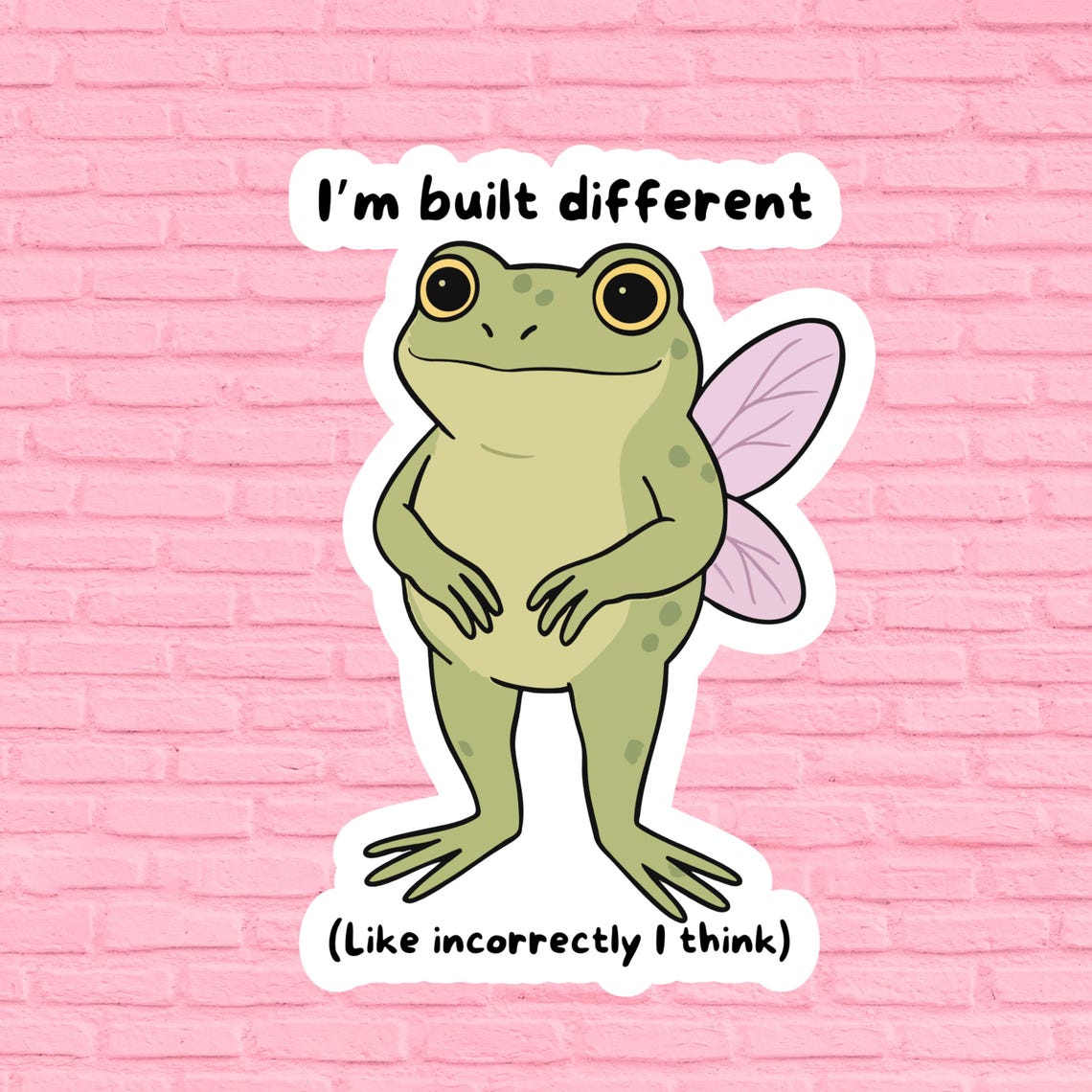 I'm Built Different, Like Incorrectly. Frog, Vinyl Sticker - Etsy