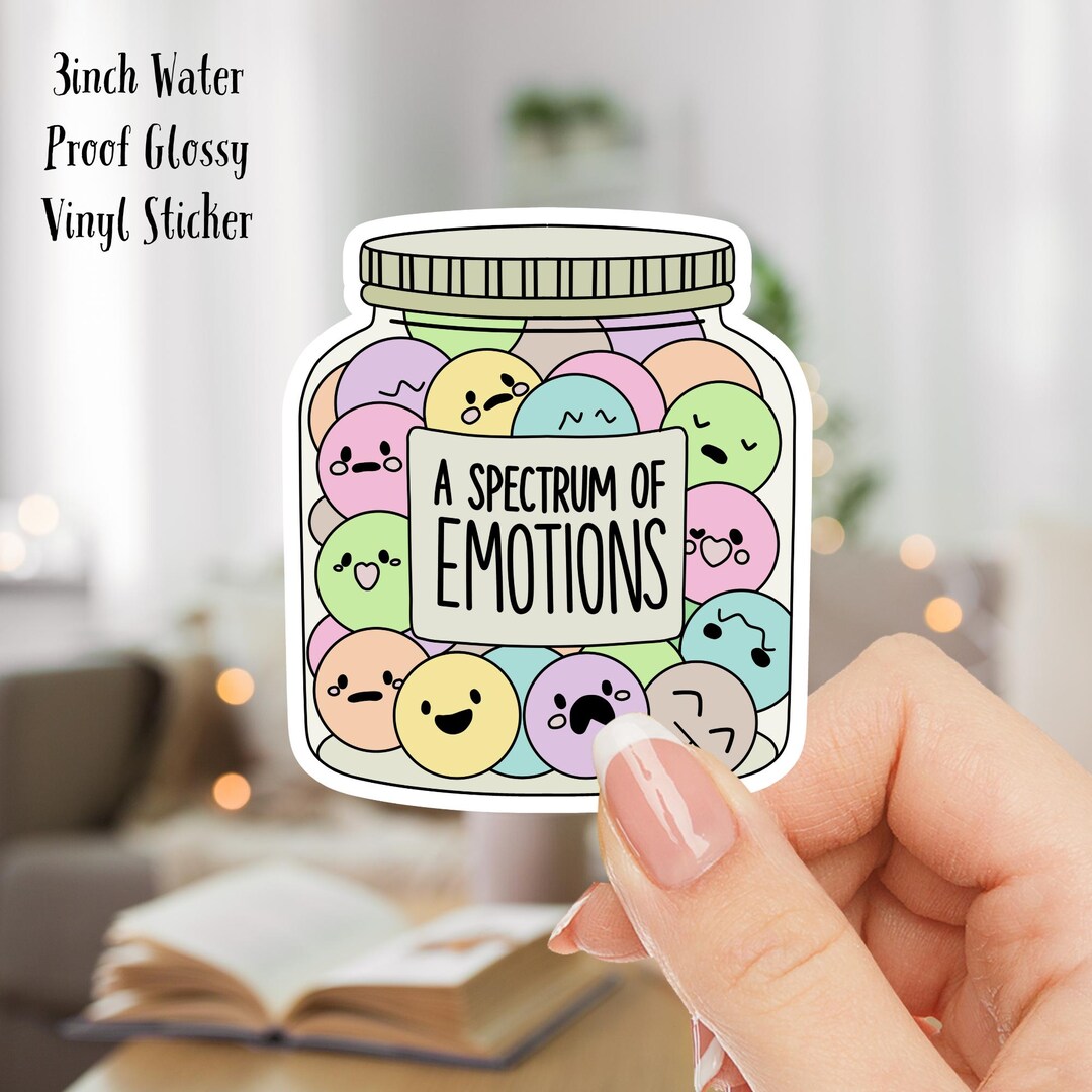 A Spectrum of Emotions Jar 3inch Glossy Water Proof Vinyl Sticker Great ...