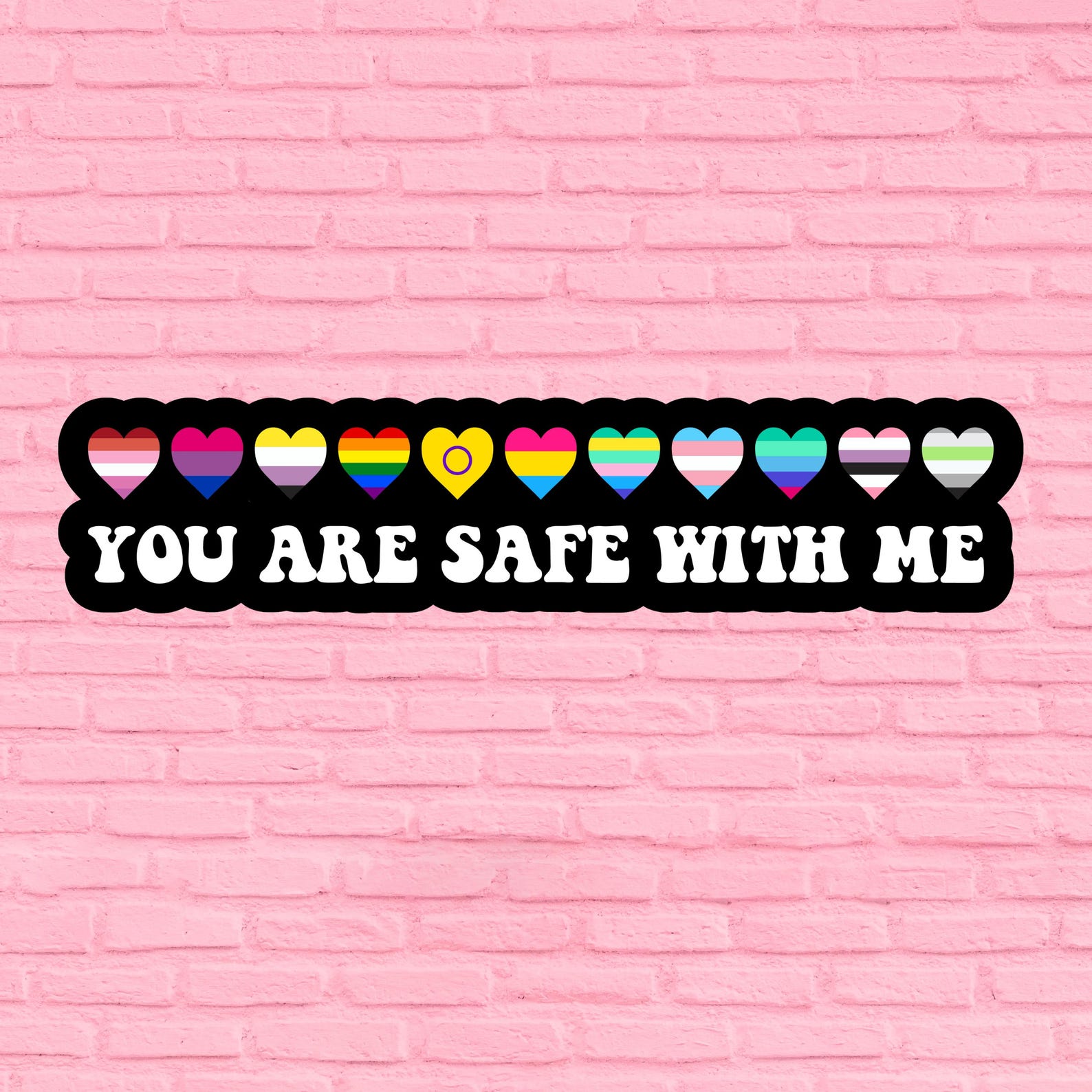 You Are Safe With Me, Pride Flags: Waterproof Vinyl Sticker, LGBTQ - Etsy
