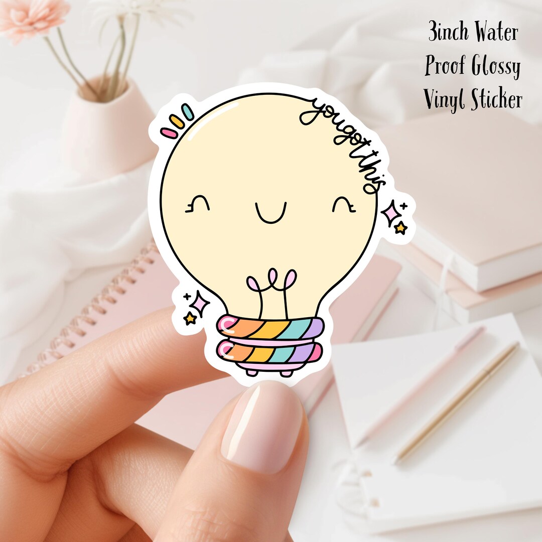 You Got This Light Bulb Sticker: 3-inch Waterproof Vinyl 3inch - Etsy