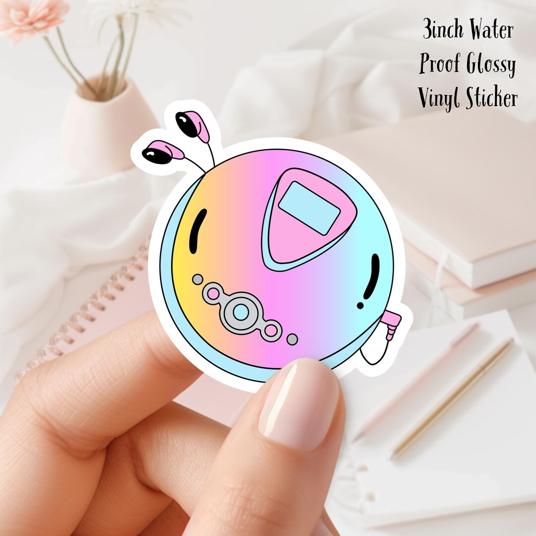 Y2K Portable CD Player Purple 3inch Glossy Water Proof Vinyl Sticker - Etsy