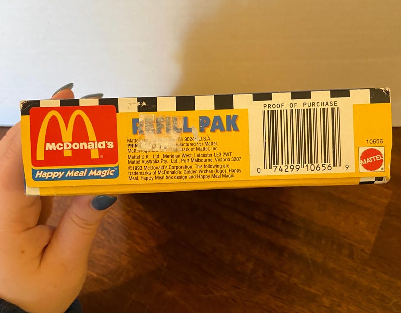 1993 Vintage Mattel Mcdonalds Happy Meal Making Magic Refill Pak Mint ...